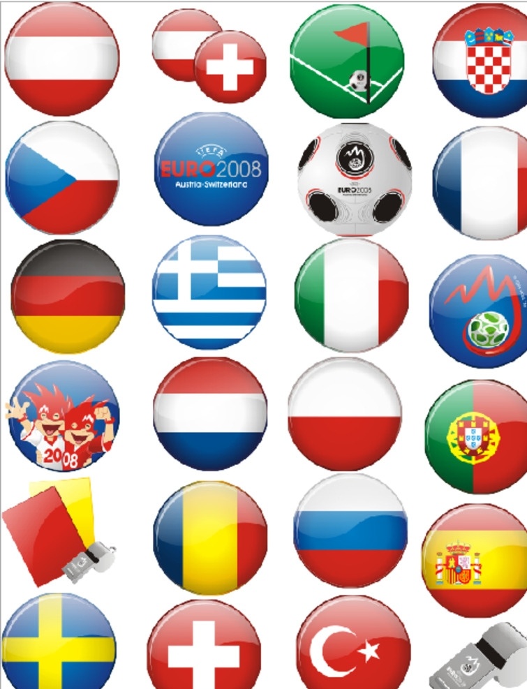 23个国家国旗图标素材图片下载-素材编号05492696-素材天下图库